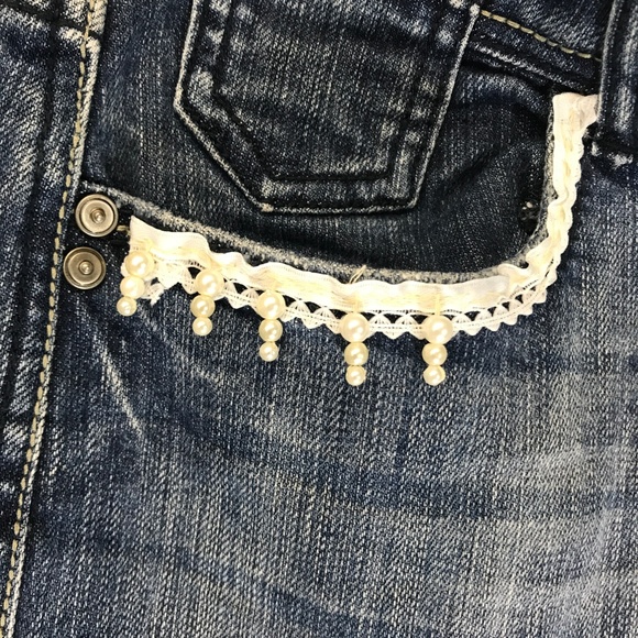 Altered | Skirts | Vintage Upcycled Fringe Denim Boho Chic Skirt Sz 9 ...